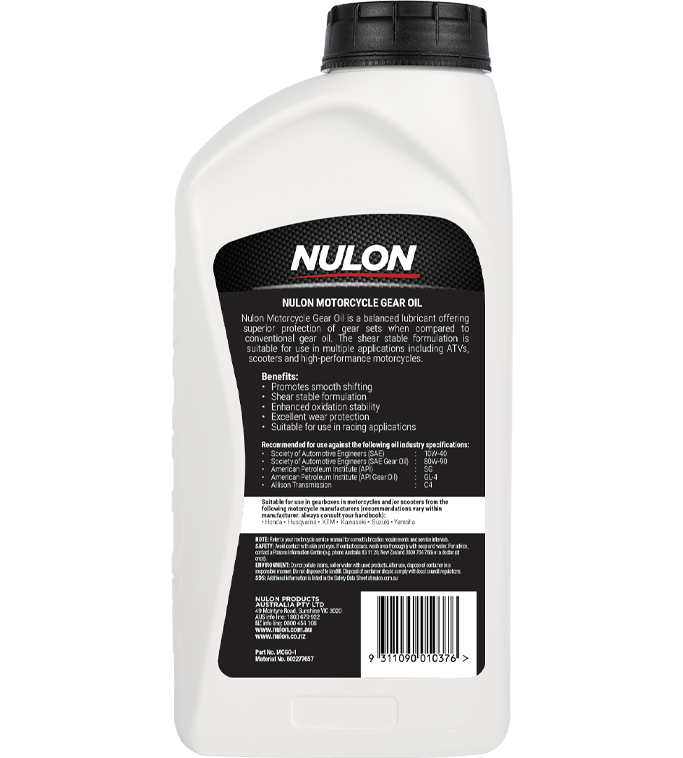 Motorcycle Gear Oil (MCGO)